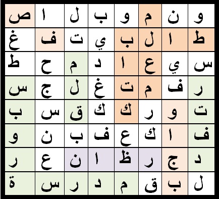 Arabic word search game, answers, Arabic vocabulary, school | Arabic ...