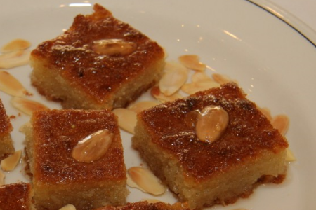 Semolina Dessert (Harissa) | Arabic Language Blog