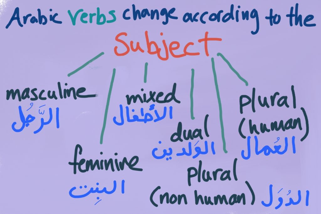Key Points for Making Arabic Sentences with Verbs