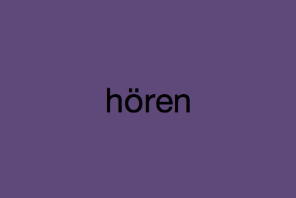 German grammar in use: The conjugation of the verb “hören” | German ...