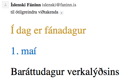 May Day | Icelandic Language Blog