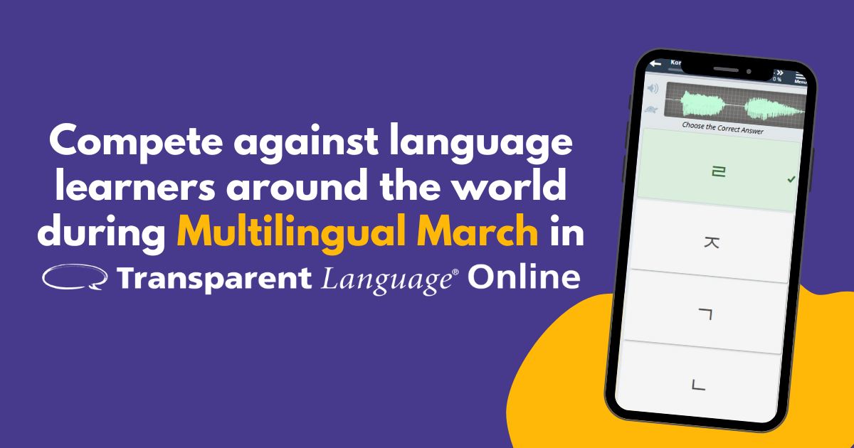 Compete with language learners in Multilingual March